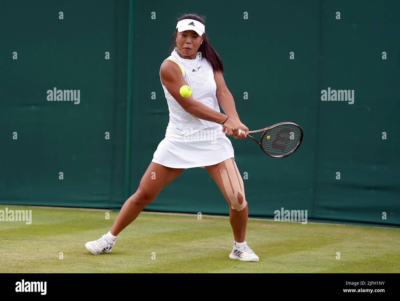 Mingge Xu in action in the Girls Singles during day seven of the 2022 ...