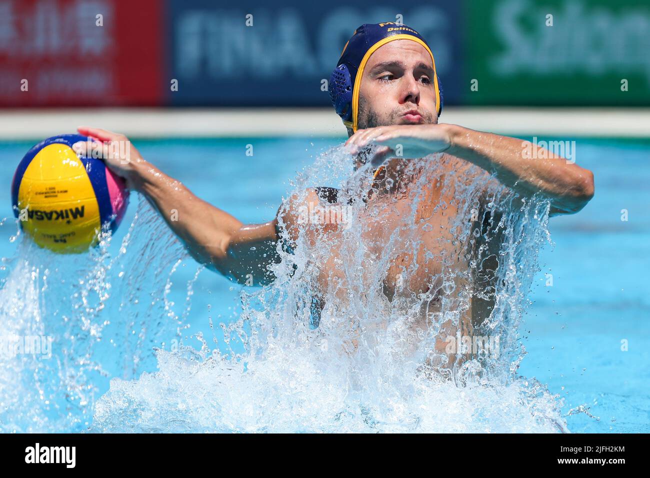 BUDAPEST, HUNGARY - JULY 3: Vlado Popadic of Montenegro during the FINA ...