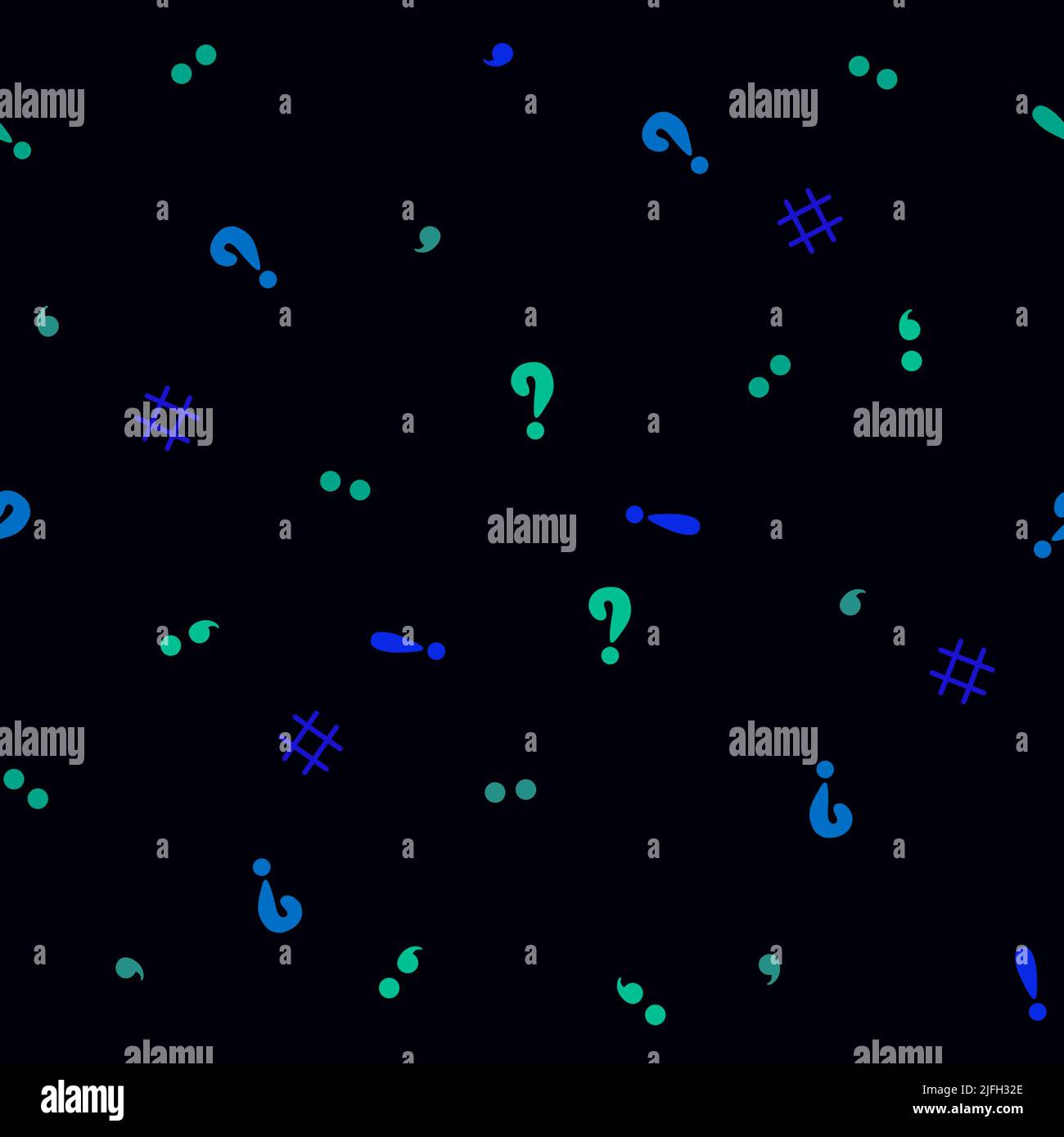 Punctuation marks seamless school pattern for kids and students for ...