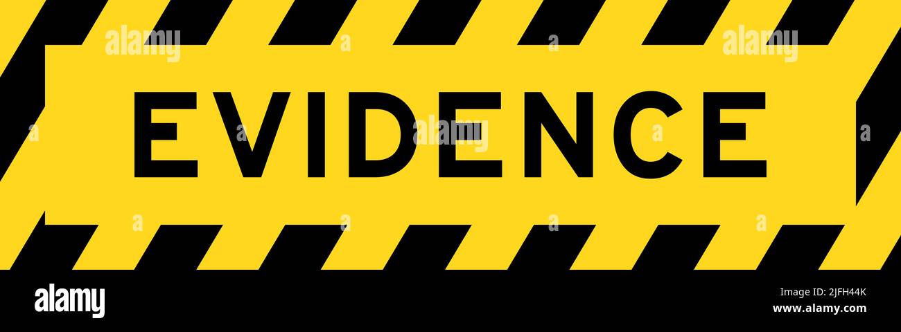 Yellow and black color with line striped label banner with word ...