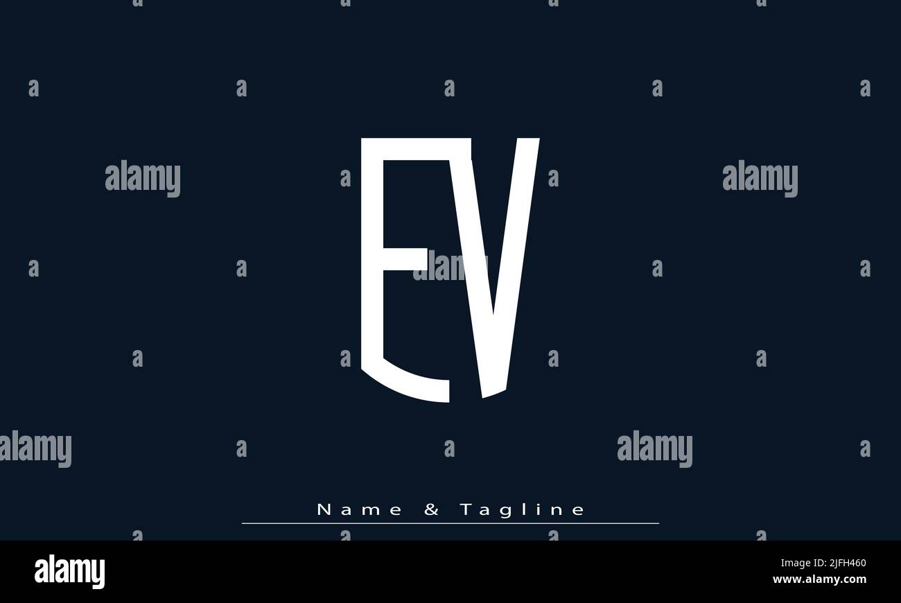 Alphabet letters Initials Monogram logo EV , VE Stock Vector Image ...