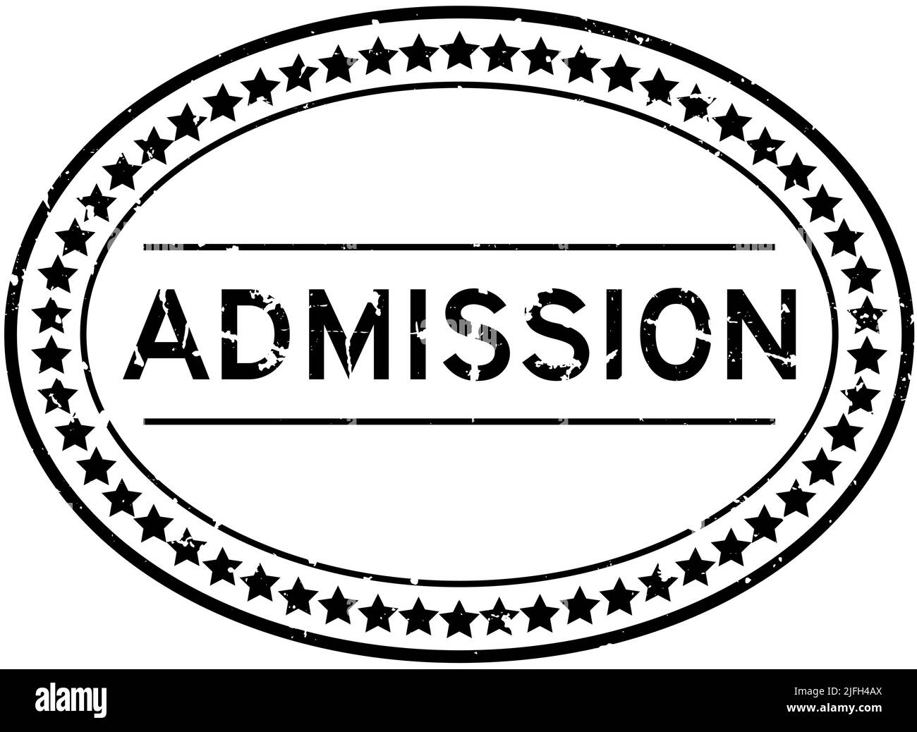 Grunge black admission word oval rubber seal stamp on white background Stock Vector Image & Art ...
