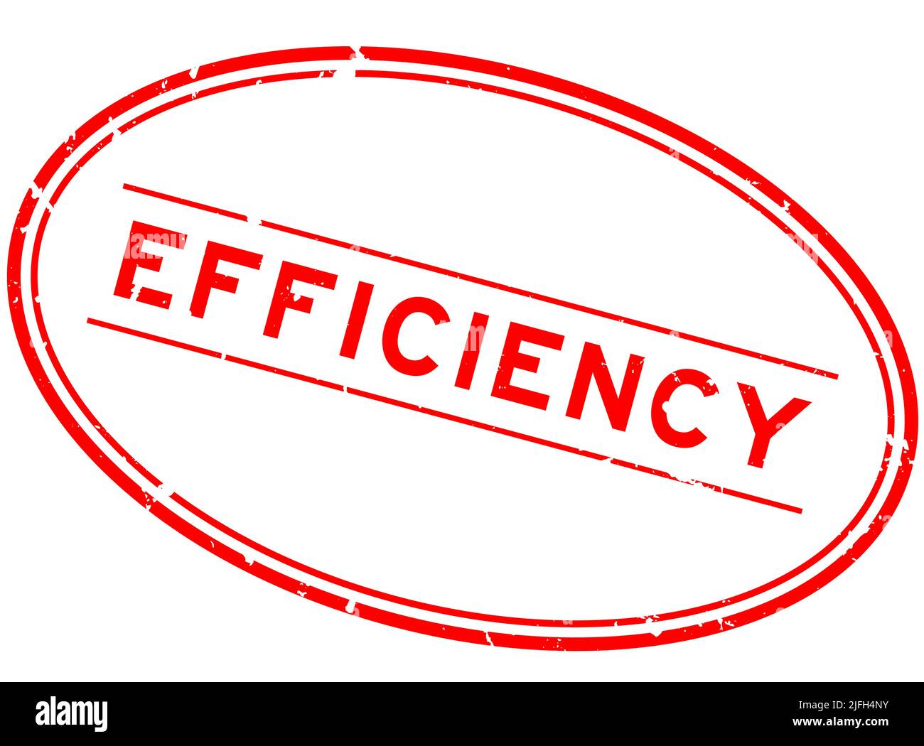 Grunge red efficiency word rubber seal stamp on white background Stock ...