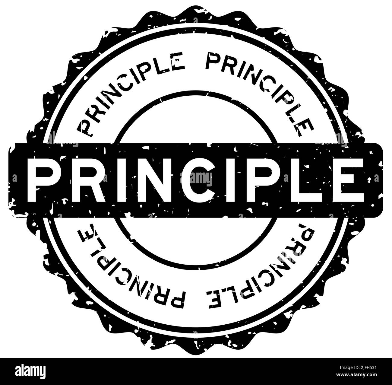 Grunge black principle word round rubber seal stamp on white background Stock Vector Image & Art ...