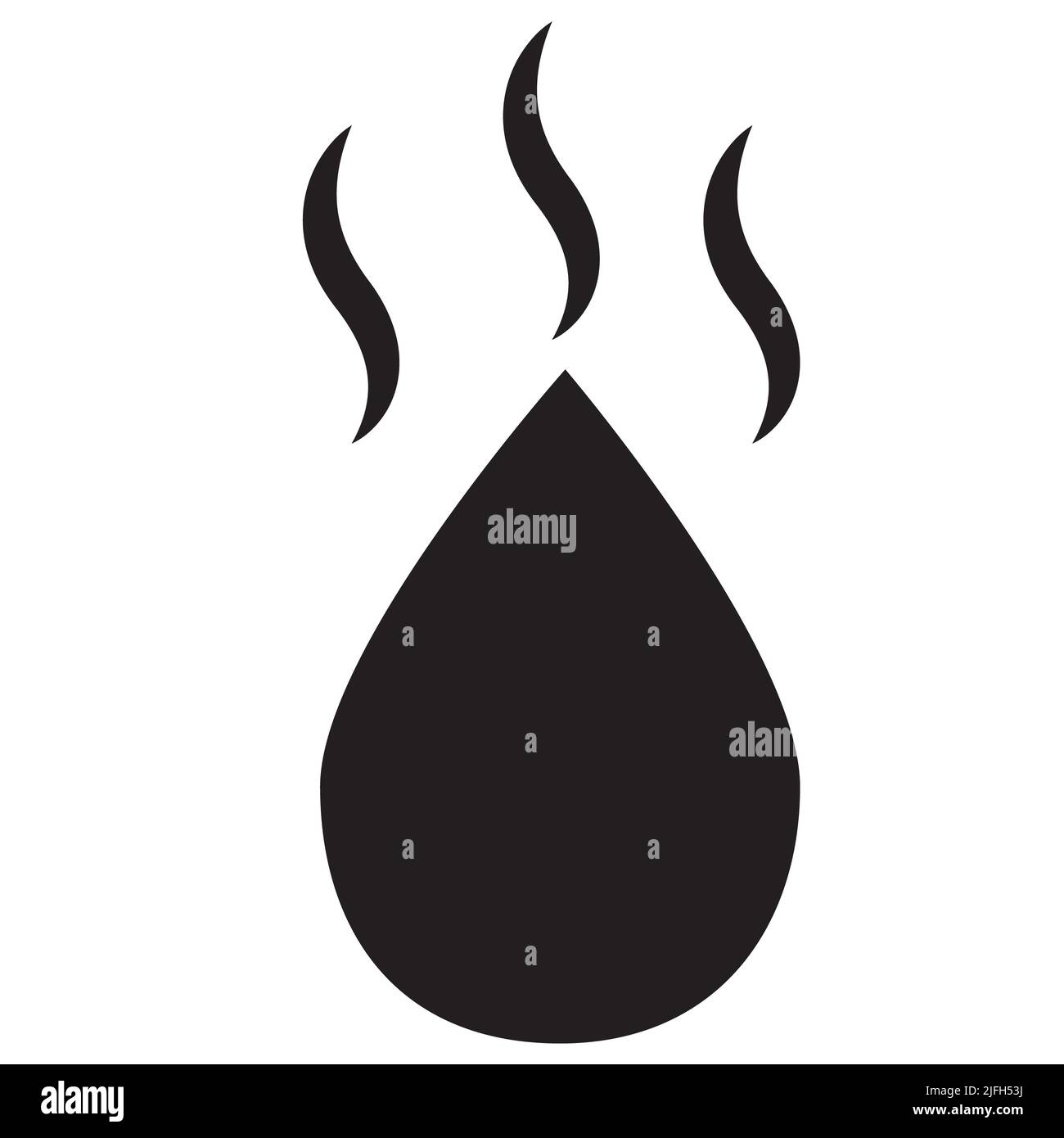 hot water drop on white background. flat style Stock Photo - Alamy