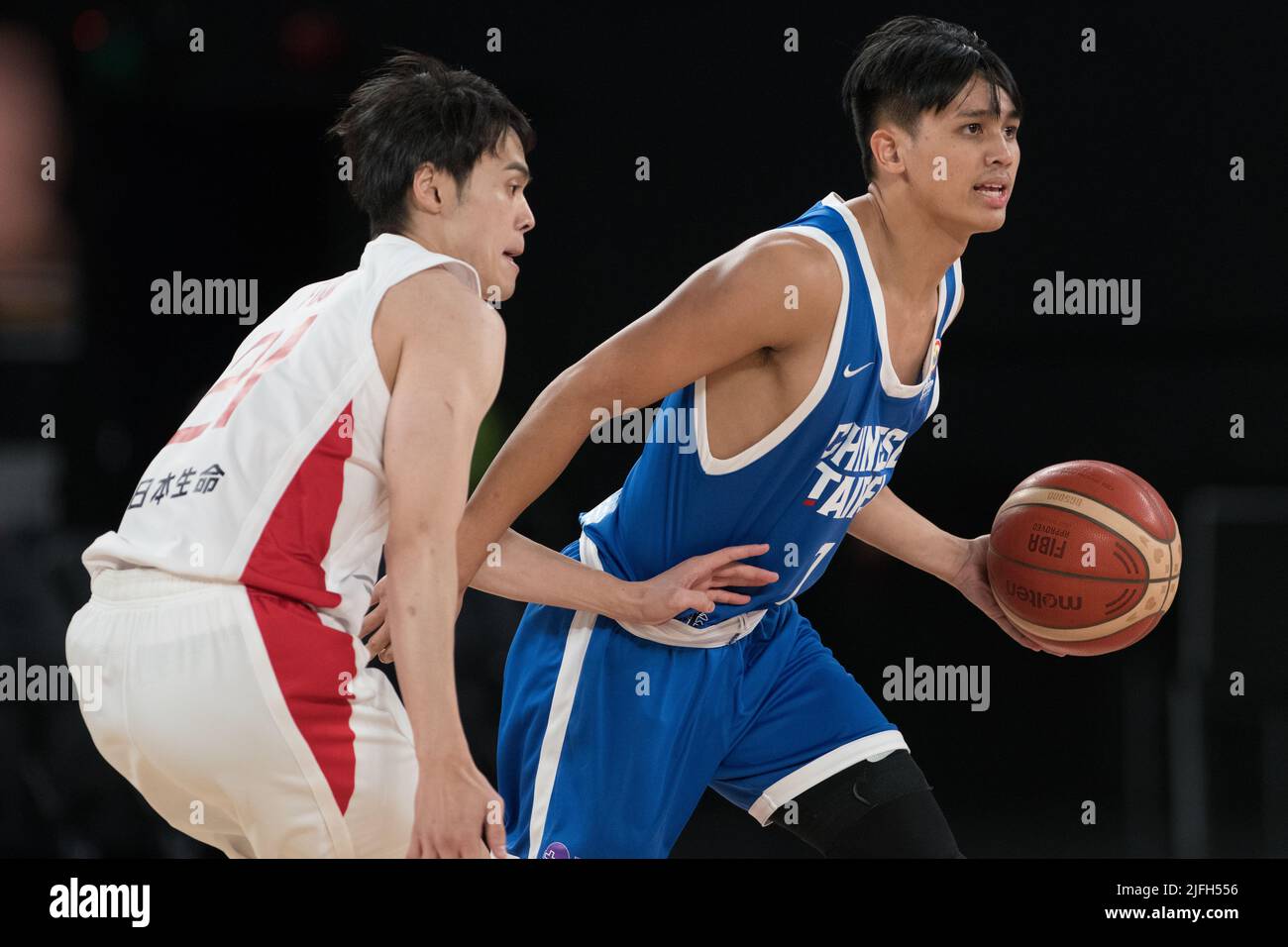 Ai-Che Yu of Chinese Taipei Basketball team seen in action during the ...