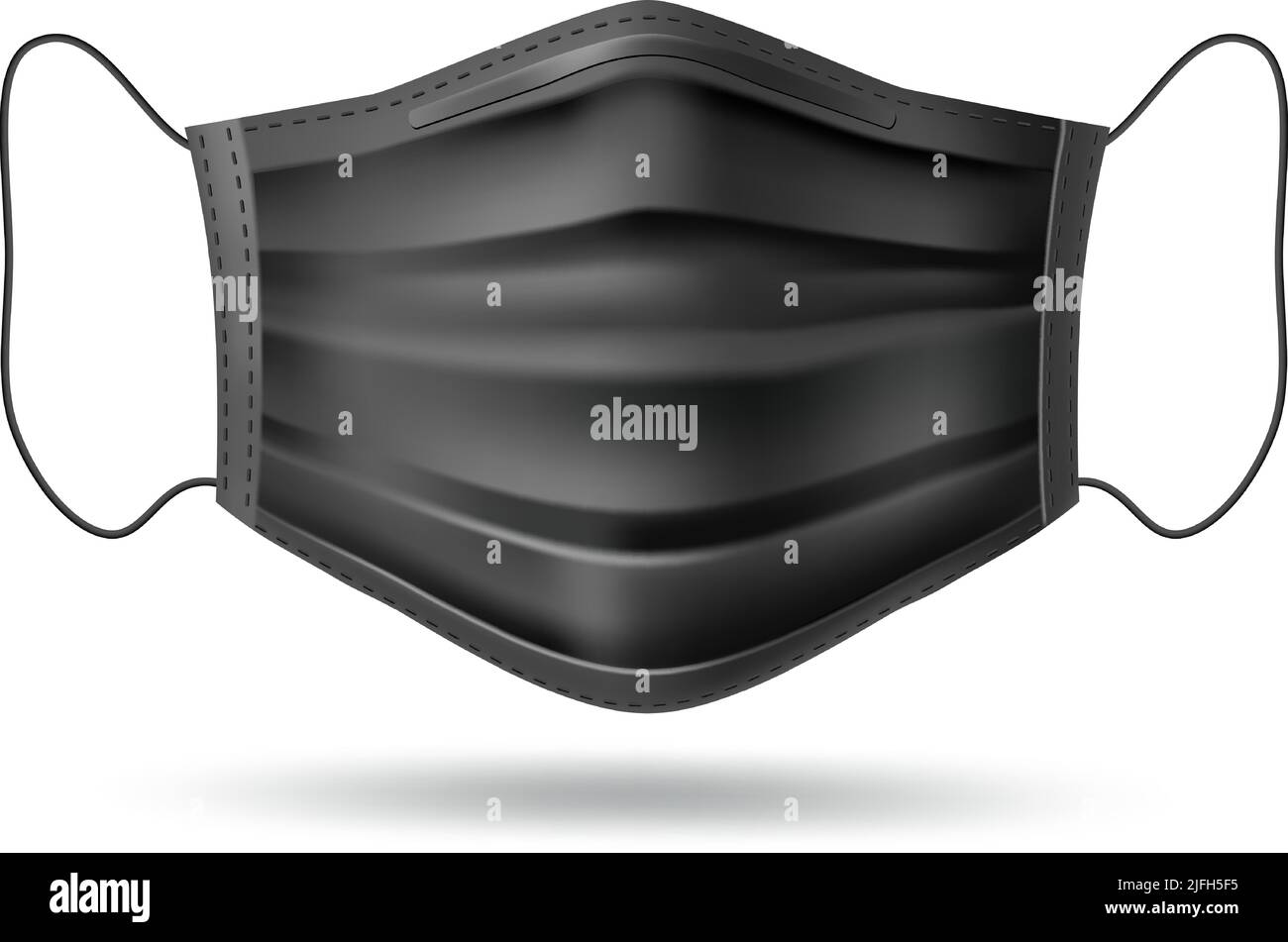 Black surgical mask mockup. Realistic medical protection Stock Vector ...