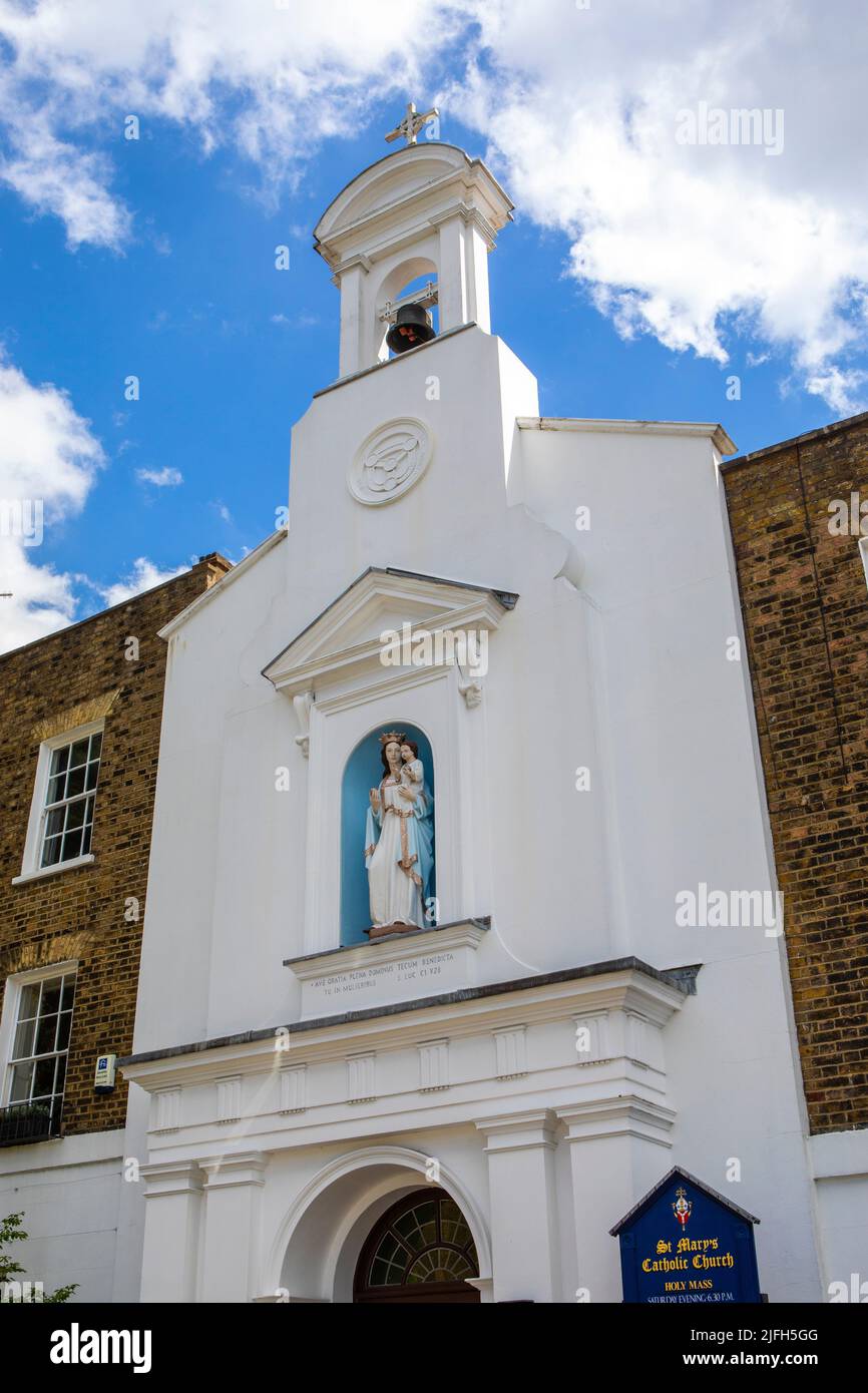 The exterior of St. Marys Catholic Church, located on Holly Walk, in ...