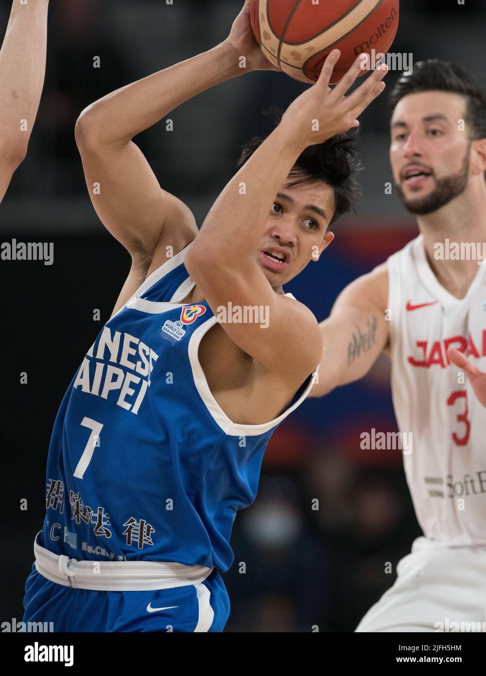 Ai-Che Yu of Chinese Taipei Basketball team seen in action during the ...