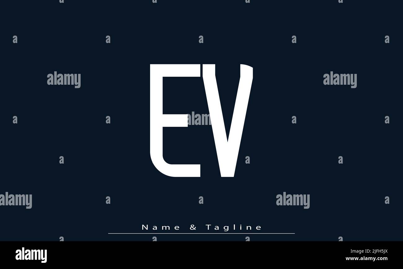 Alphabet letters Initials Monogram logo EV , VE Stock Vector Image ...