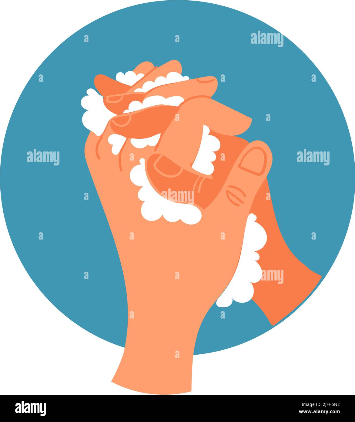 Human hands washing with foam. Clean skin concept Stock Vector Image ...