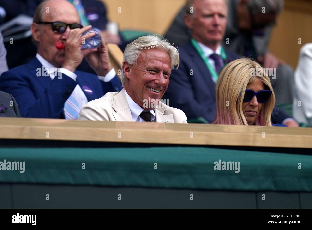 Bjorn Borg during day seven of the 2022 Wimbledon Championships at the ...