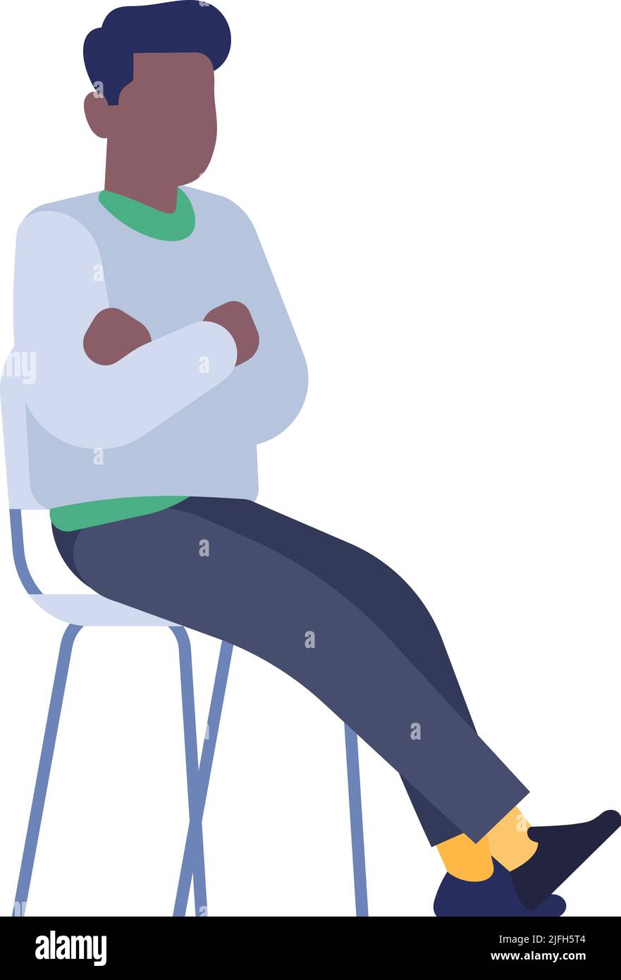 Man with crossed legs Stock Vector Images - Alamy