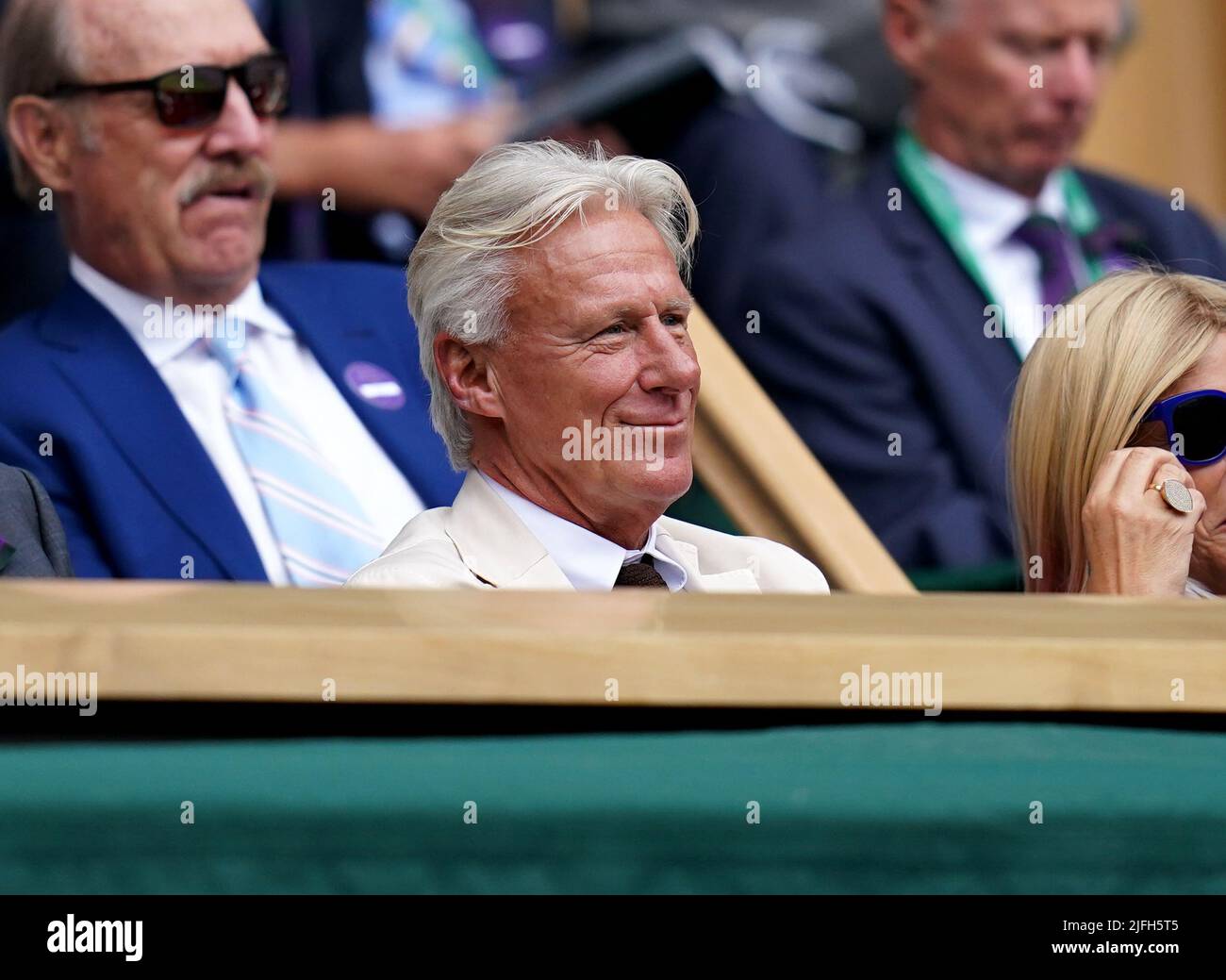 Bjorn Borg during day seven of the 2022 Wimbledon Championships at the ...
