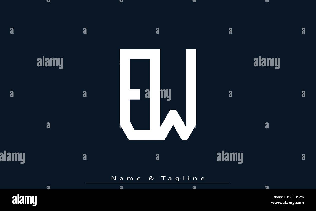 Alphabet letters Initials Monogram logo EW , WE Stock Vector Image ...