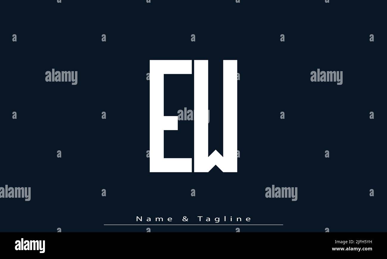 Ew initials logo hi-res stock photography and images - Alamy