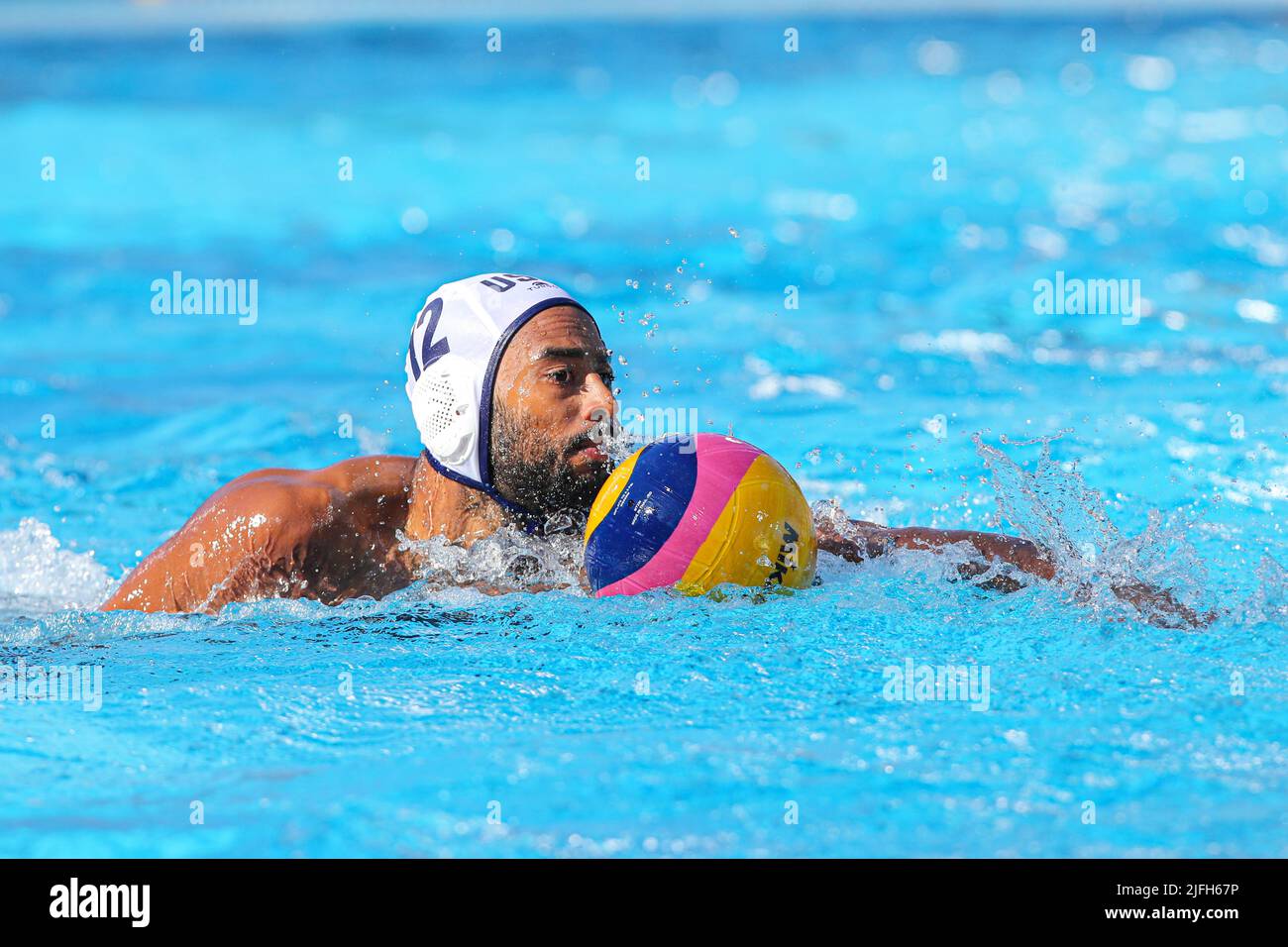 BUDAPEST, HUNGARY - JULY 3: Max Irving of USA during the FINA World ...