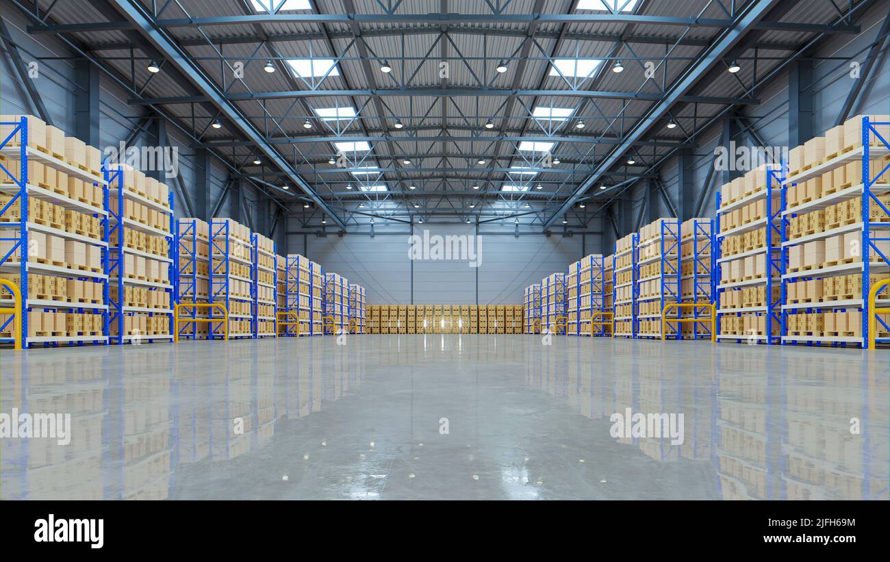 Empty warehouse in logistic center,Warehouse for storage and ...