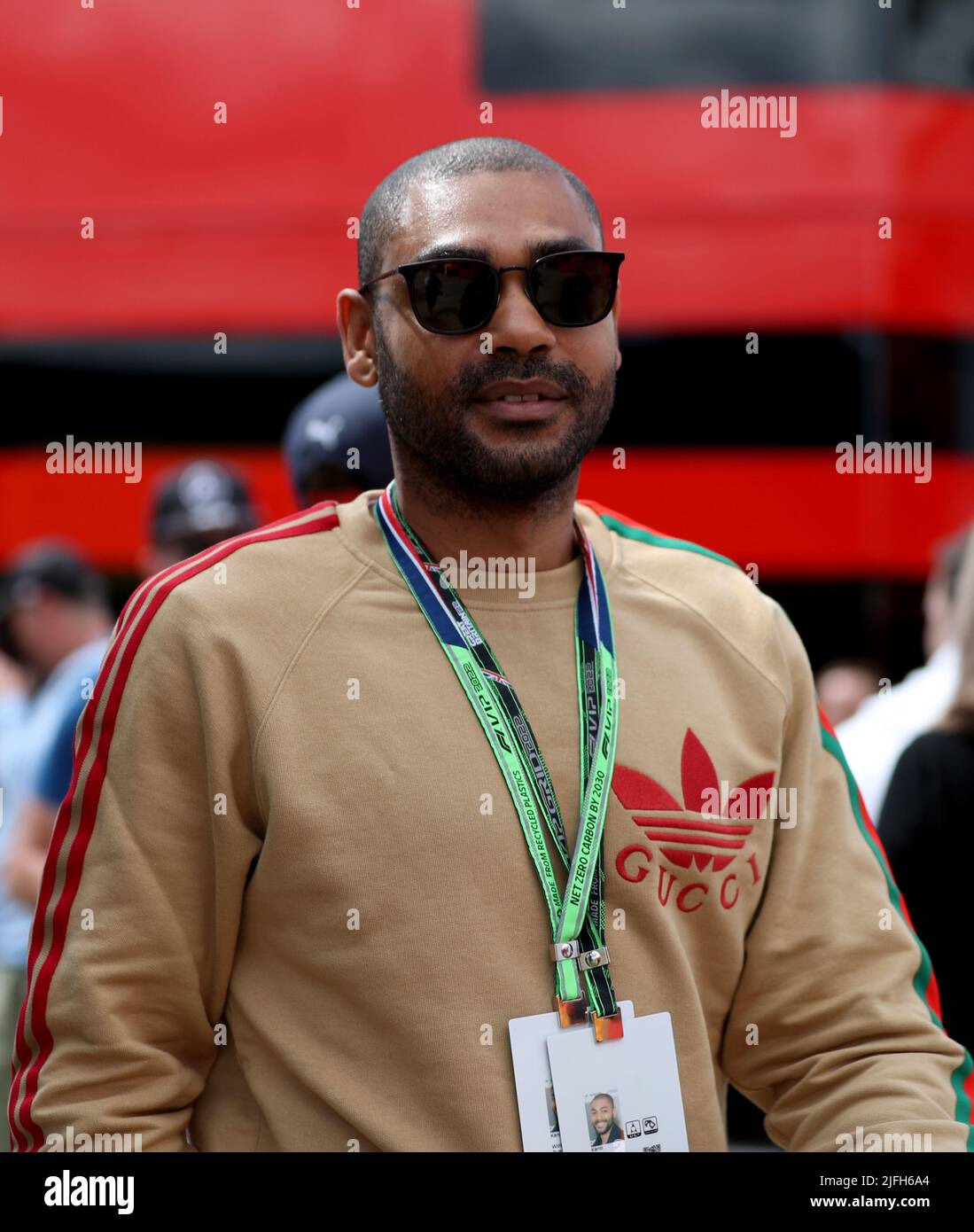 Kano attending the British Grand Prix 2022 at Silverstone, Towcester ...