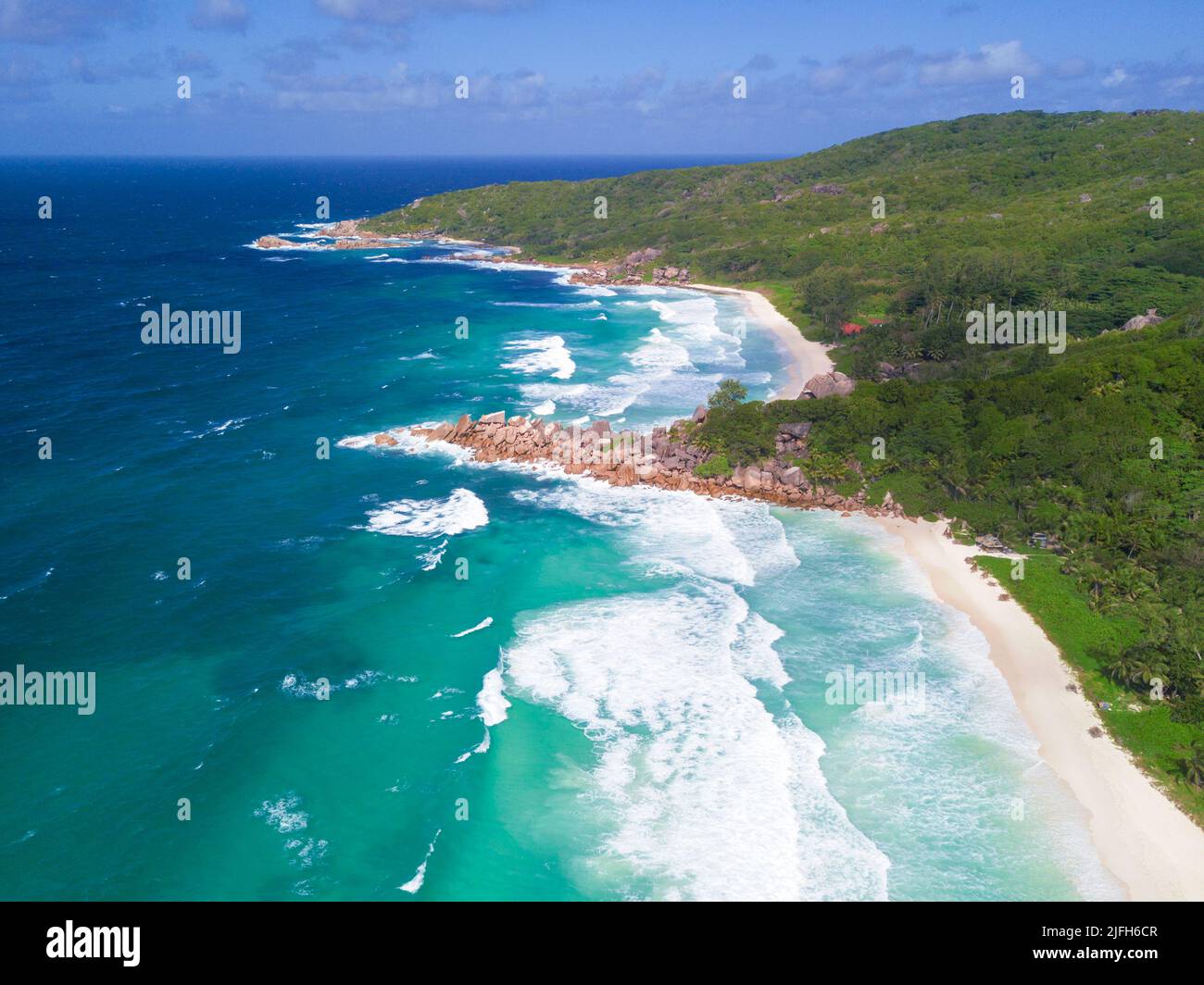 La digue island seychelles aerial hi-res stock photography and images ...