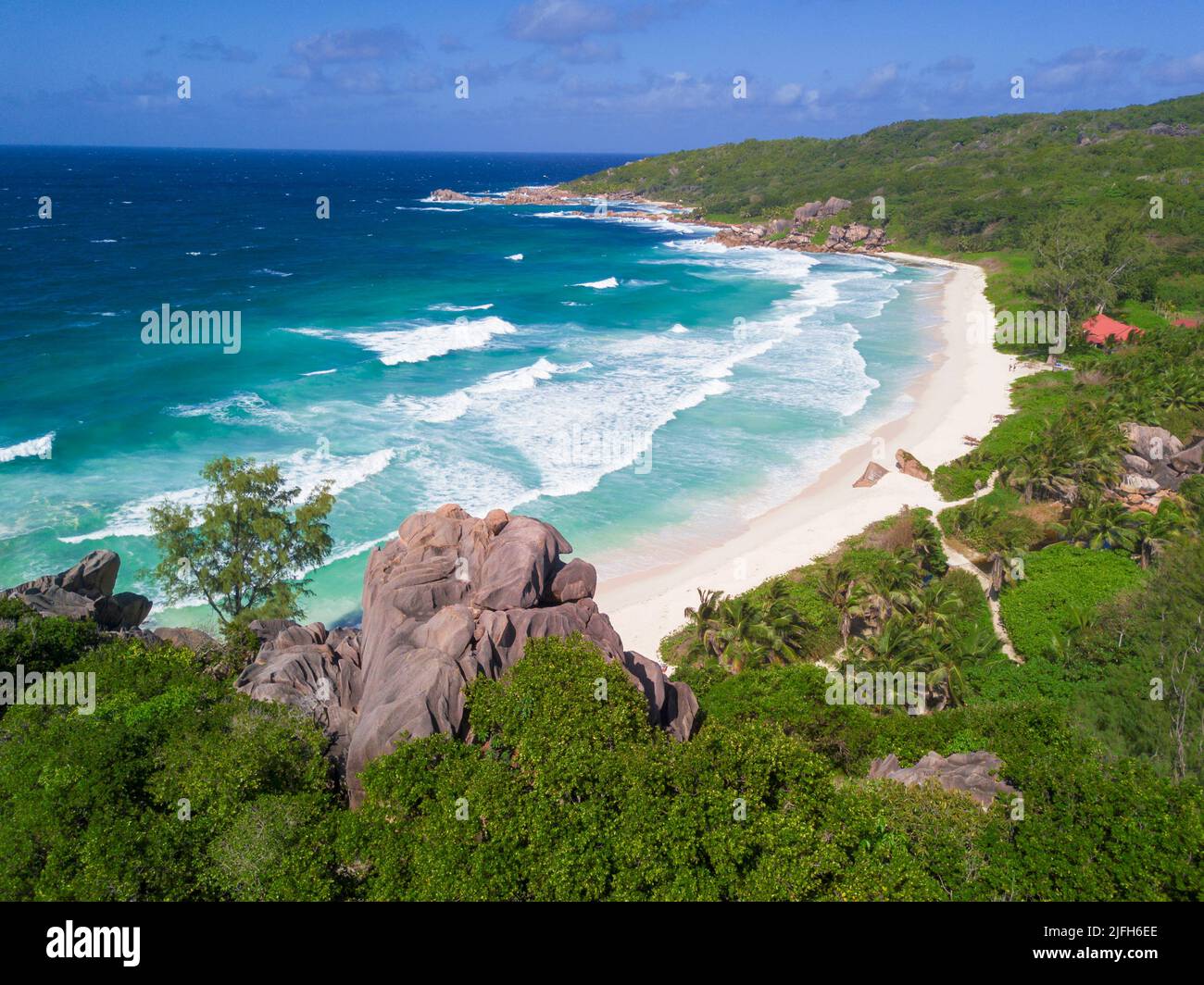 La digue island seychelles aerial hi-res stock photography and images ...