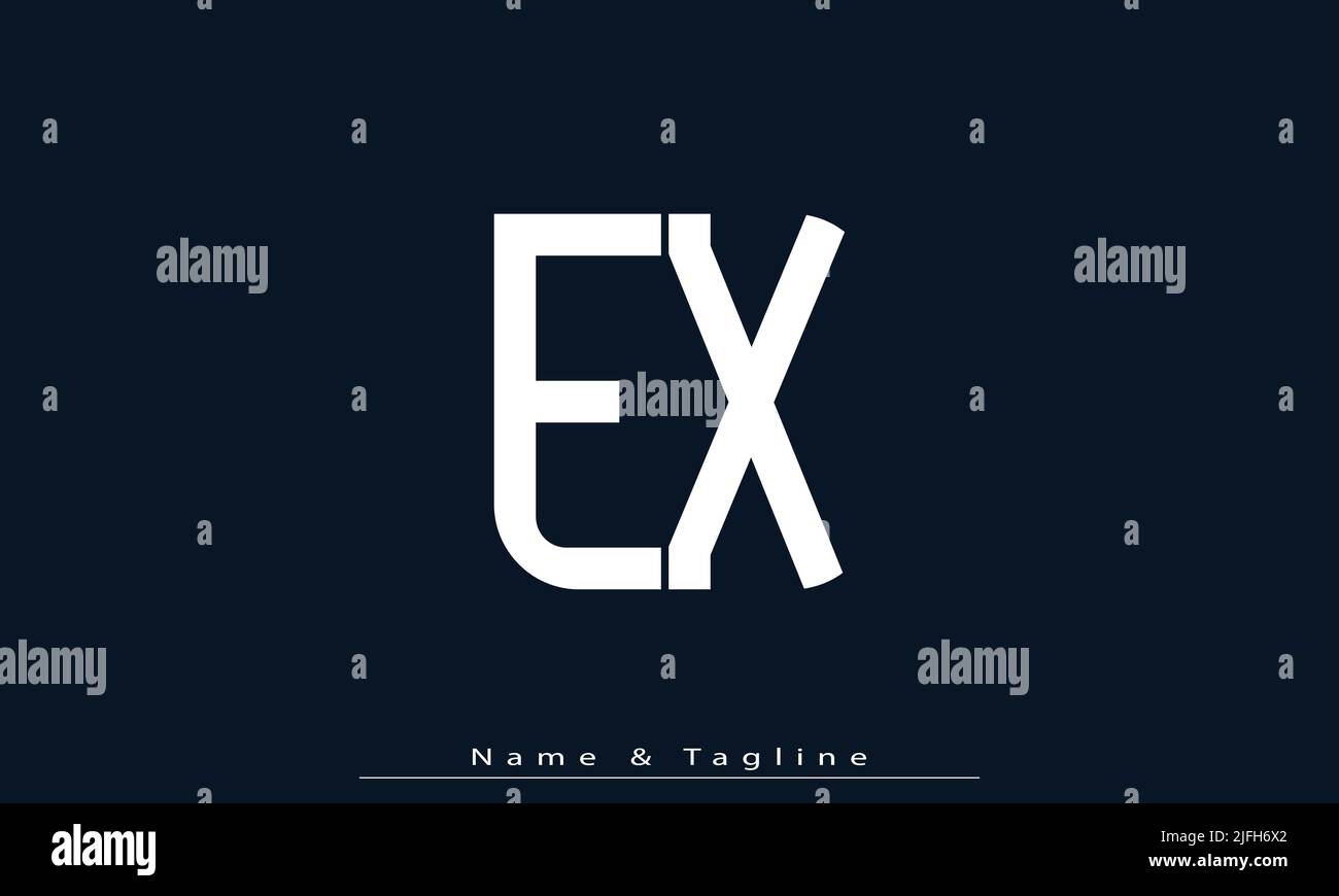 Ex letters logo hi-res stock photography and images - Alamy