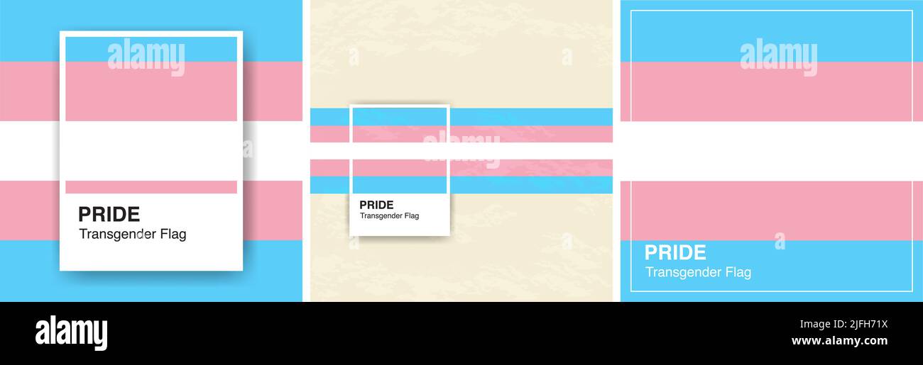 Transgender Pride Flags art poster in Color Palette Concept. For LGBTQ ...