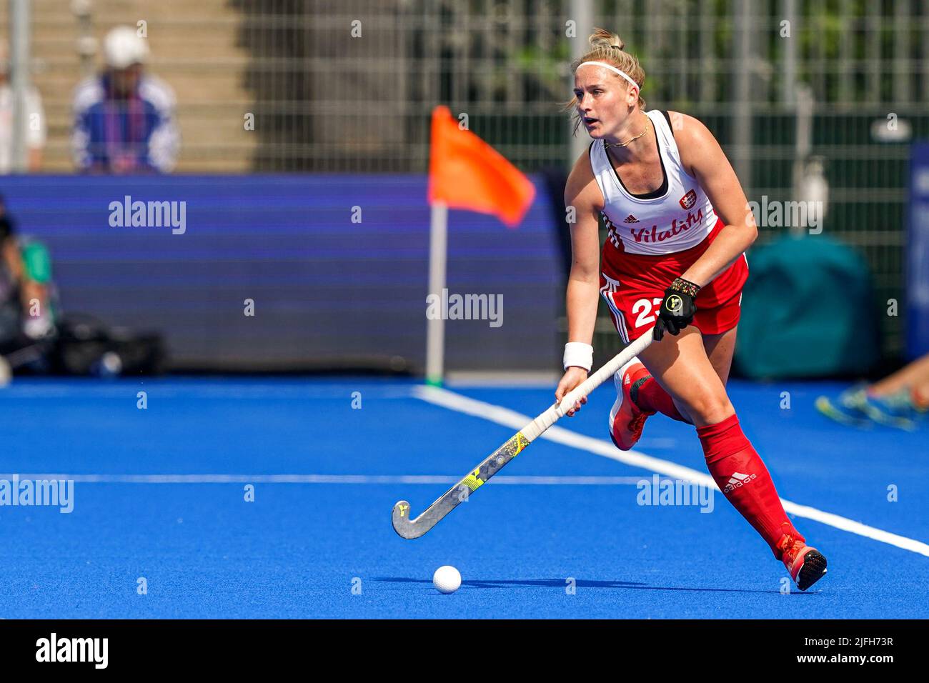 AMSTELVEEN, NETHERLANDS - JULY 3: Sophie Hamilton of England during the ...