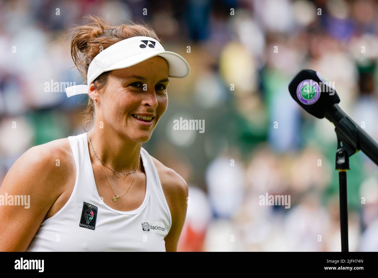 London, UK, 3rd July 2022: Tatjana Maria from Germany celebrates after ...