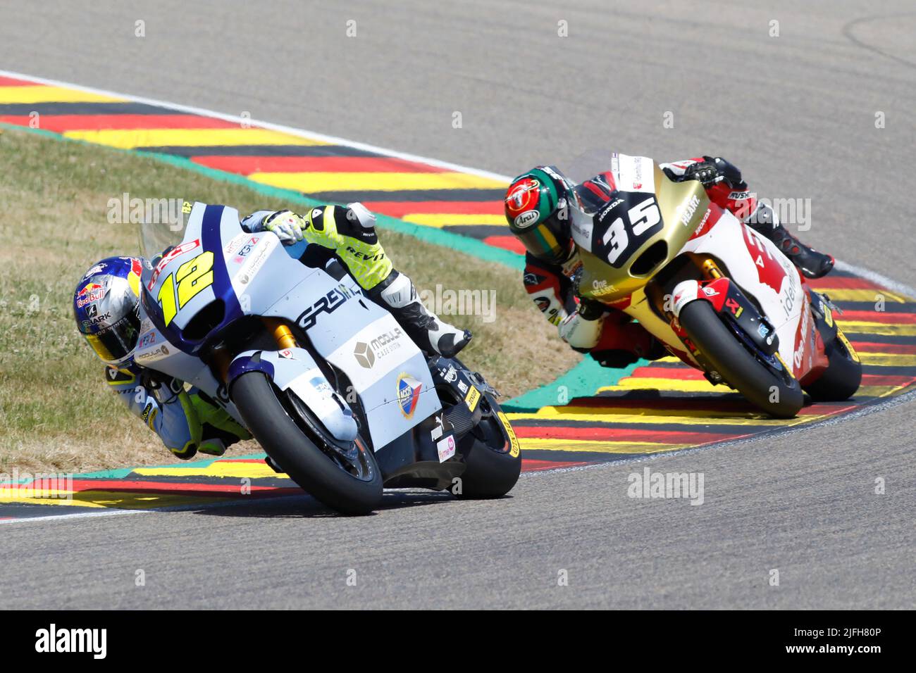 Hohenstein Ernstthal, Germany. June 19th 2022. Moto2 race during Liqui ...
