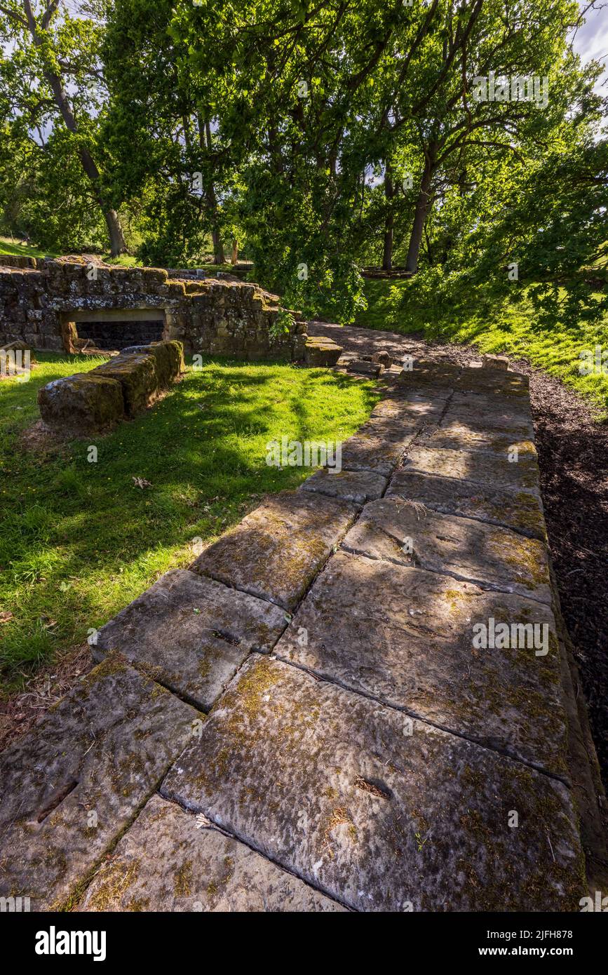 Hadrian’s Wall bridge abutment that used to be on the east bank of the ...