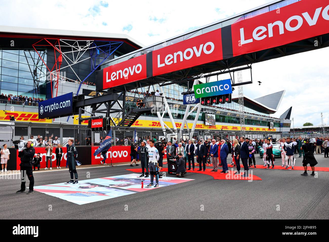 Driver as the grid observes the national anthem. 03.07.2022. Formula 1 ...