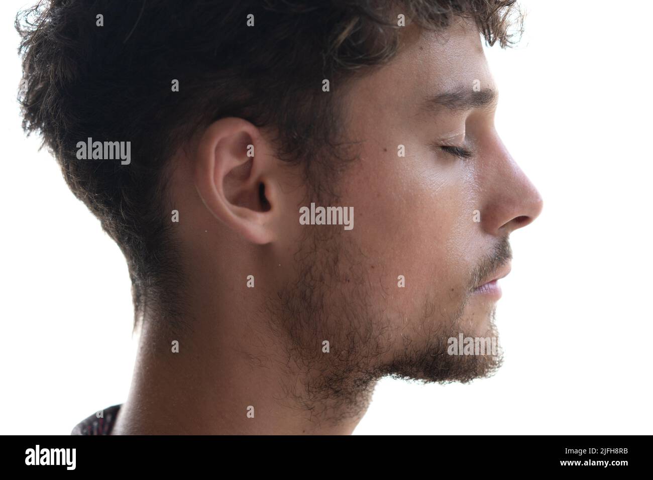 Simple portrait of a young caucasian man Stock Photo - Alamy