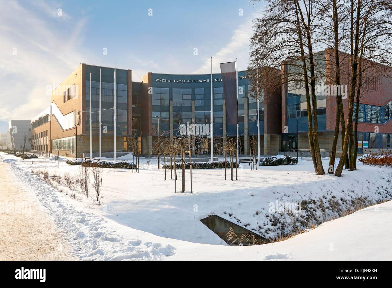 The Jagiellonian University. Modern campus buildings in Krakow, Poland ...