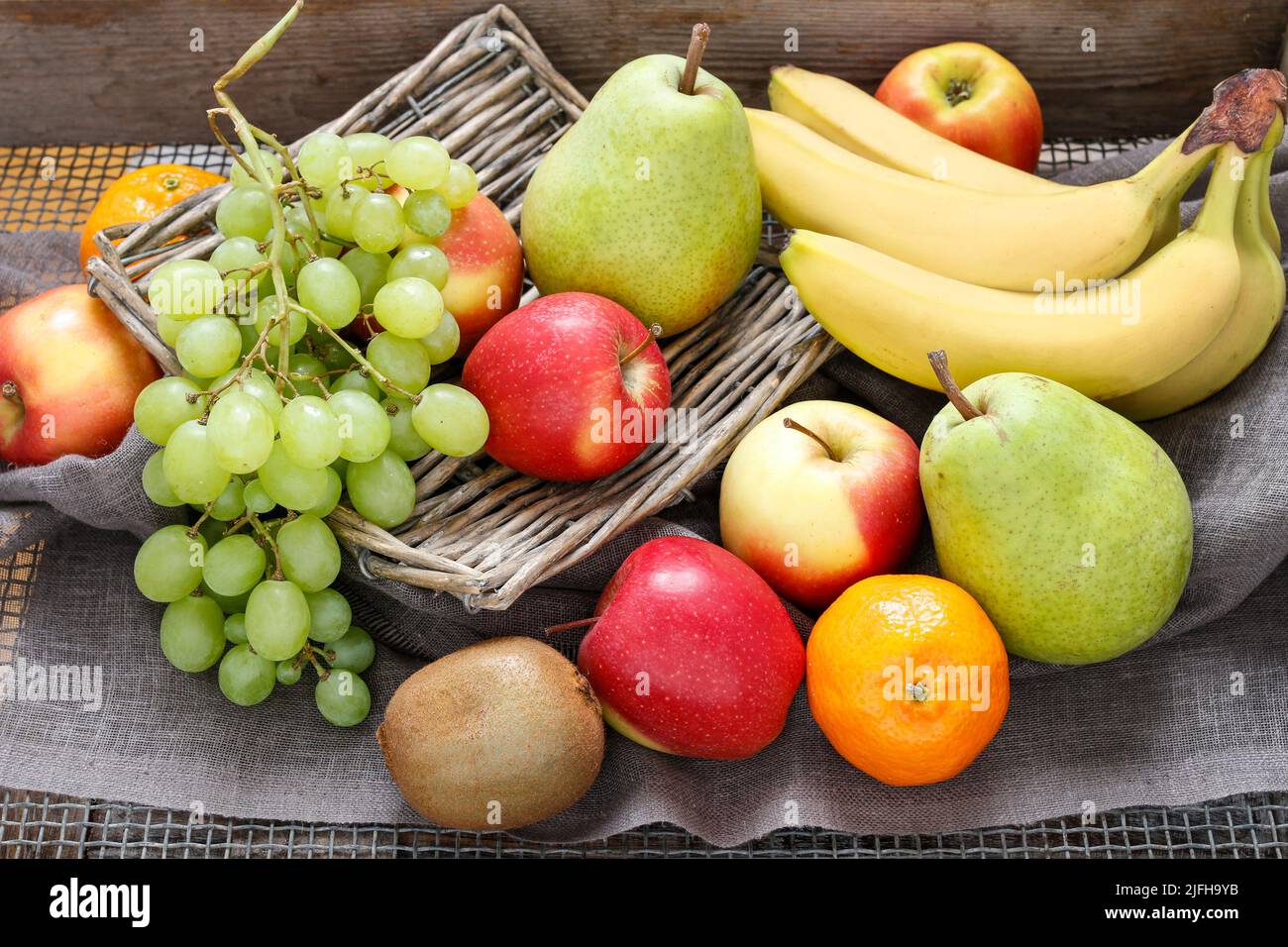Mix of fruits, healthy food Stock Photo - Alamy