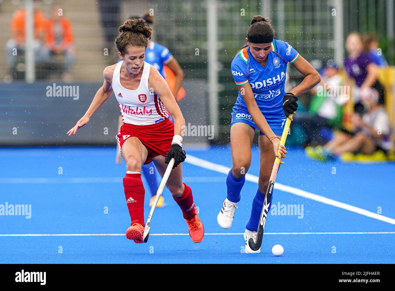 AMSTELVEEN, NETHERLANDS - JULY 3: Sharmila Devi of India, Anna Toman of ...