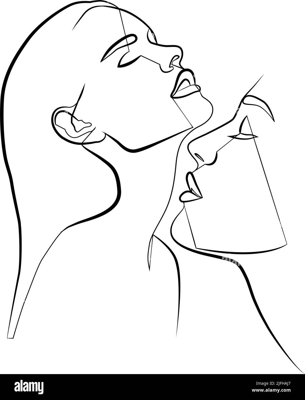 Line art couple lovers Stock Vector Images - Alamy