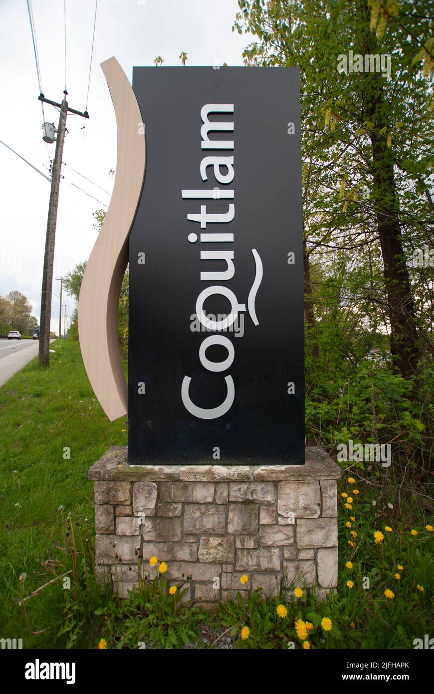 Welcome to Coquitlam sign, Coquitlam, British Columbia, Canada Stock ...