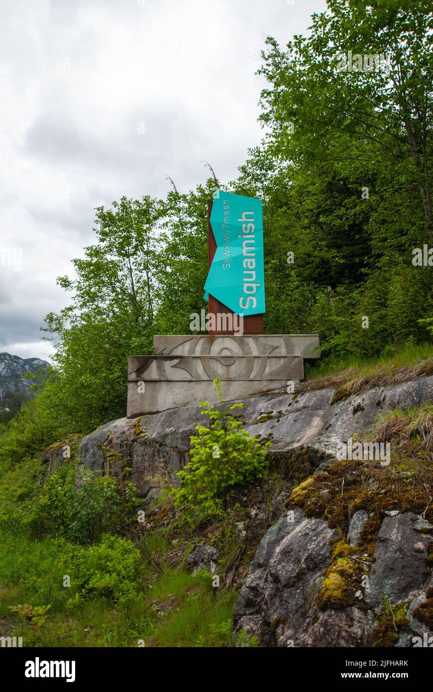 Canada bc welcome sign signs hi-res stock photography and images - Alamy