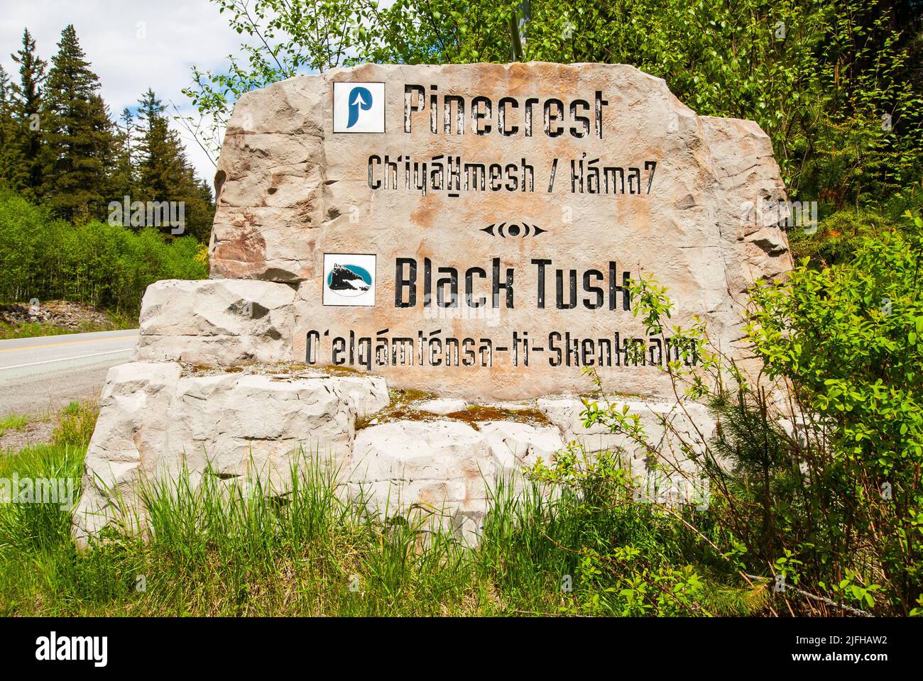 See The Black Tusk from here Stock Photo - Alamy