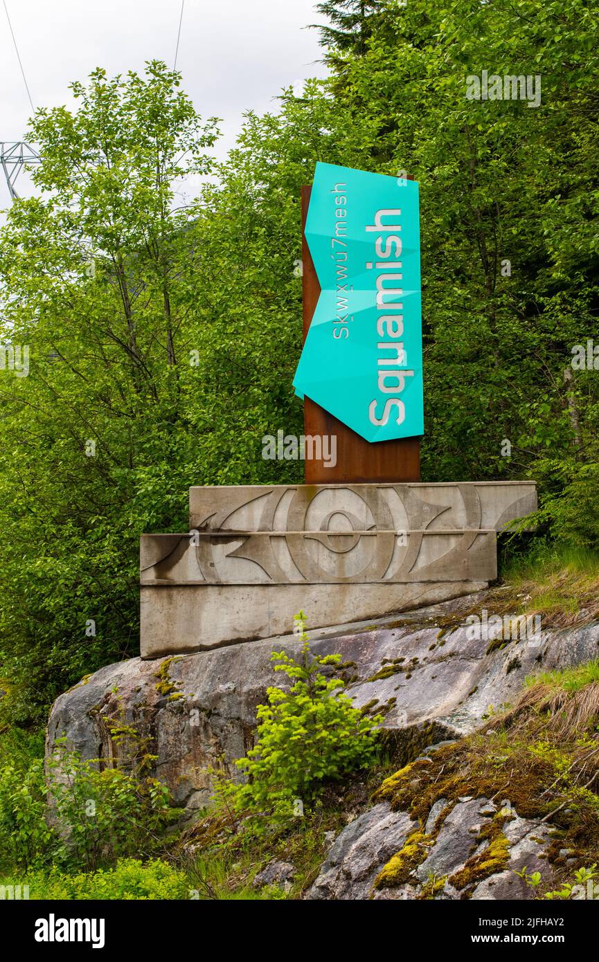 Squamish sign hi-res stock photography and images - Alamy