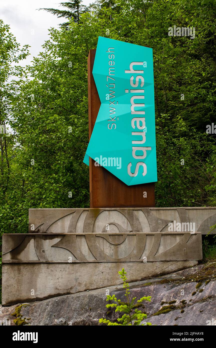 Canada bc welcome sign signs hi-res stock photography and images - Alamy