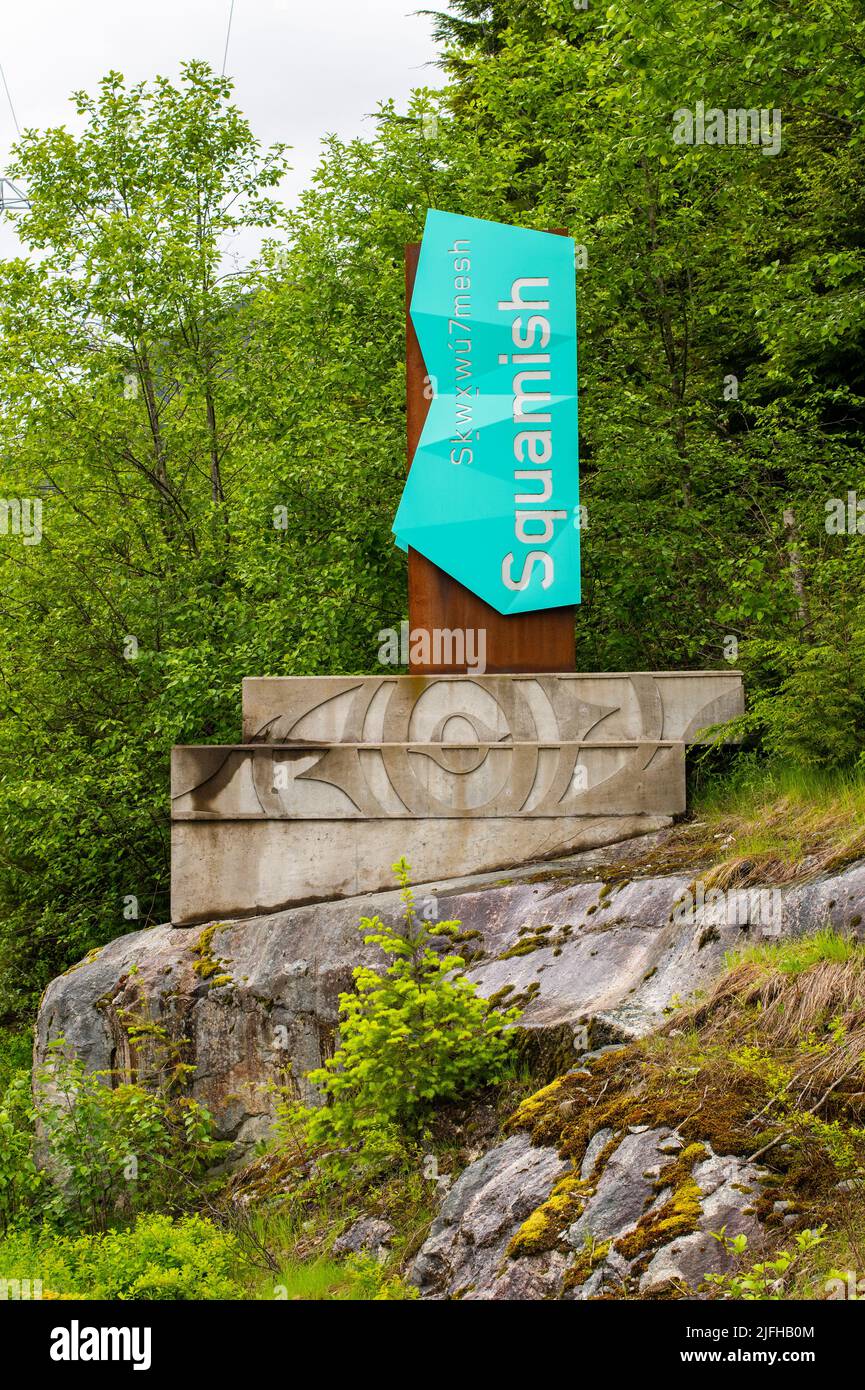 Canada bc welcome sign signs hi-res stock photography and images - Alamy