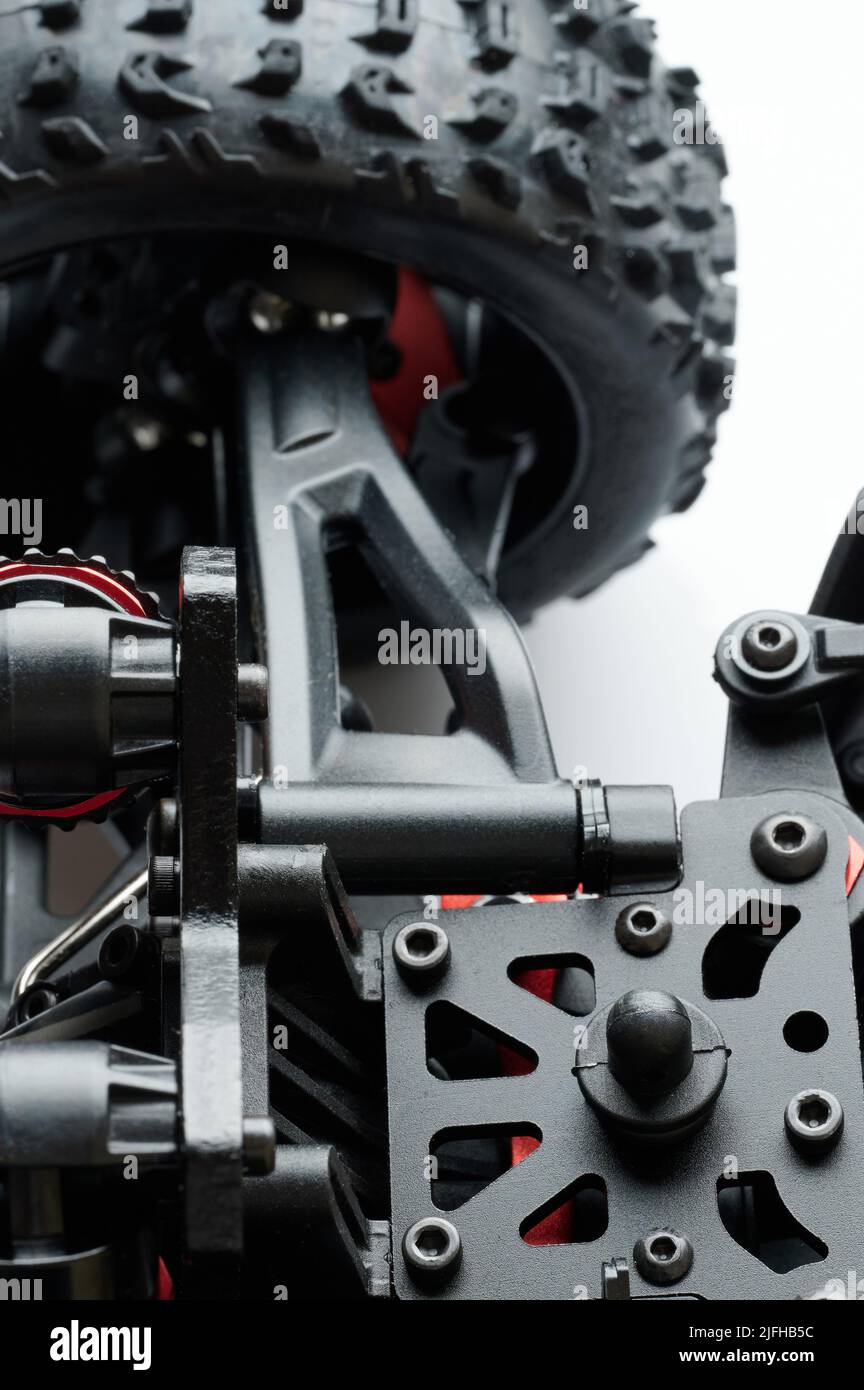 Control mechanism of rc car with rubber wheel isolated Stock Photo - Alamy
