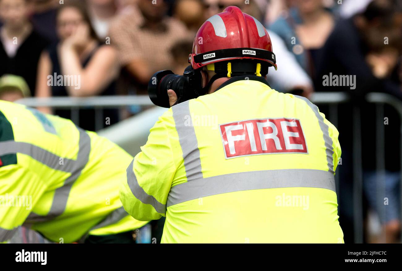Display by Police, fire and ambulance services, Eastbourne, East Sussex ...