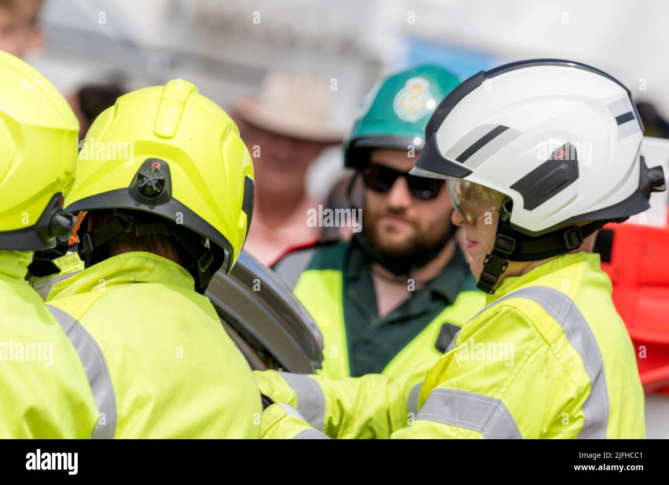 Display by Police, fire and ambulance services, Eastbourne, East Sussex ...