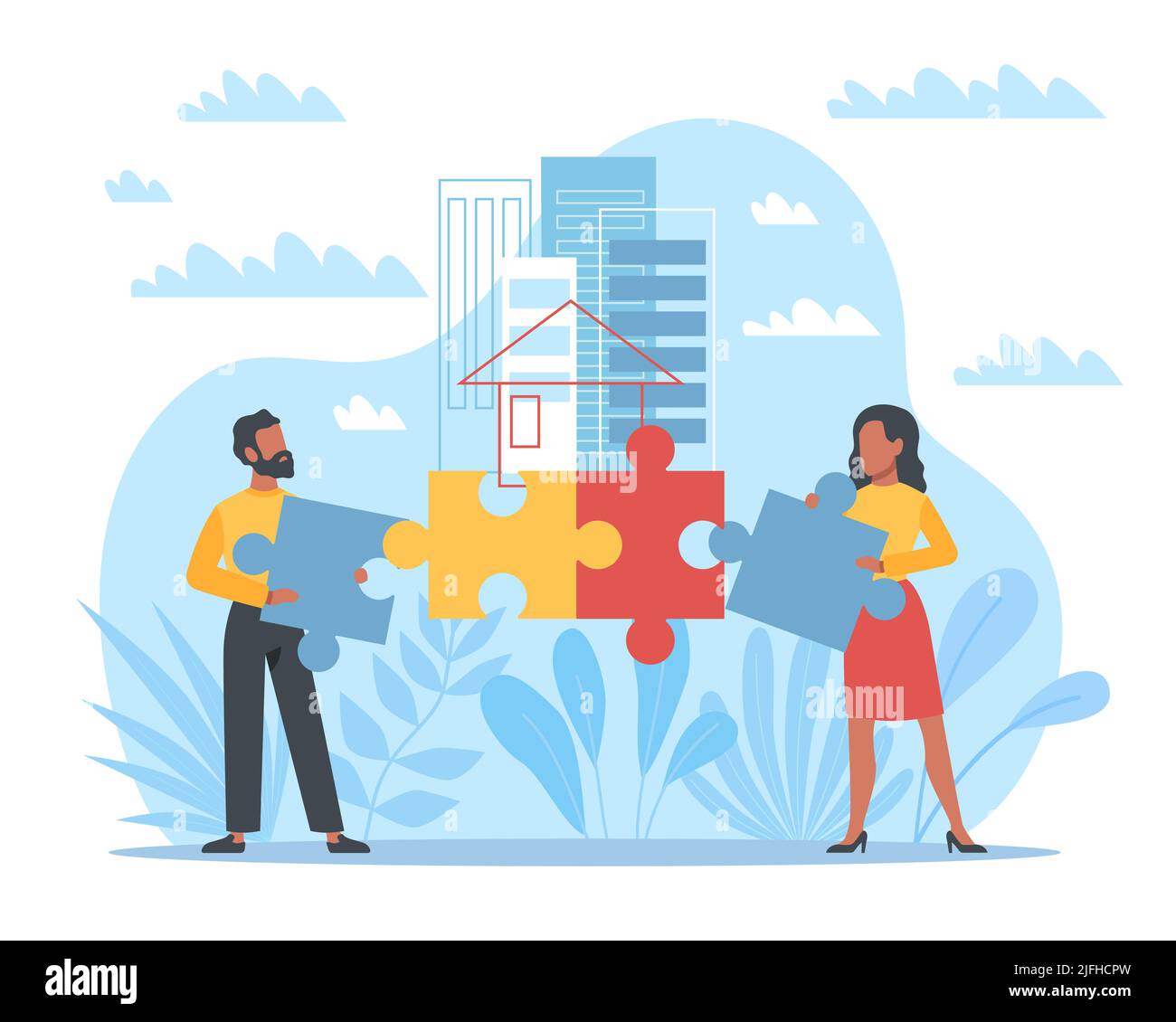 Joint efforts Stock Vector Images - Alamy