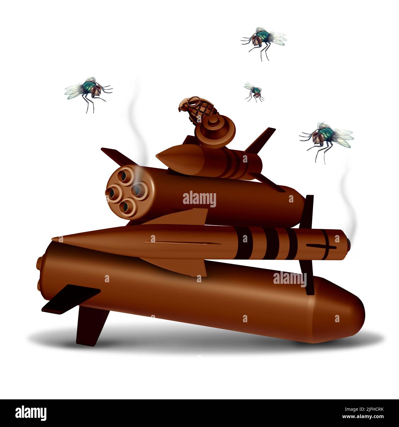 War stinks concept as missiles and bombs with cruise missile explosives ...