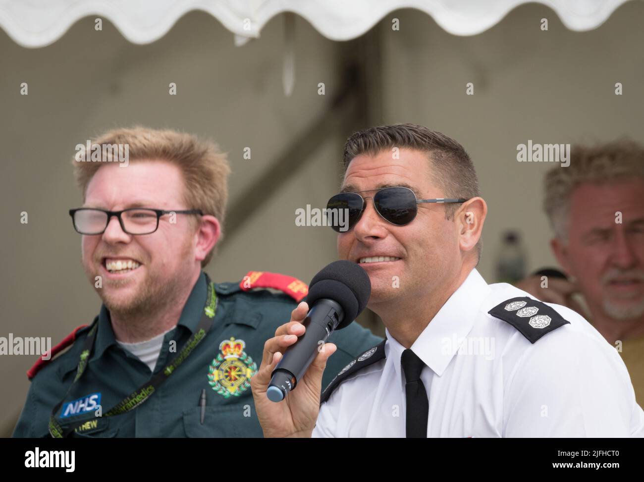 Display by Police, fire and ambulance services, Eastbourne, East Sussex ...