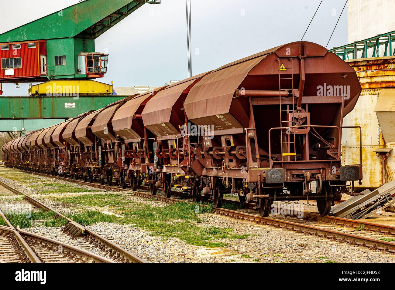 a set of wagons for rail transport Stock Photo - Alamy